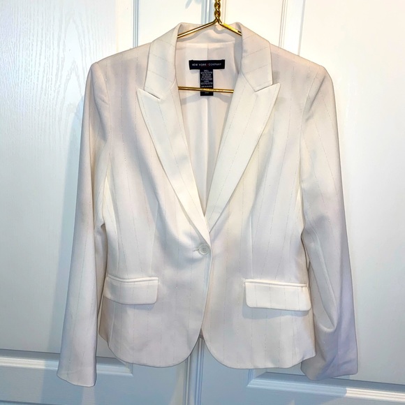New York & Company | Jackets & Coats | Cream Colored One Button Blazer ...